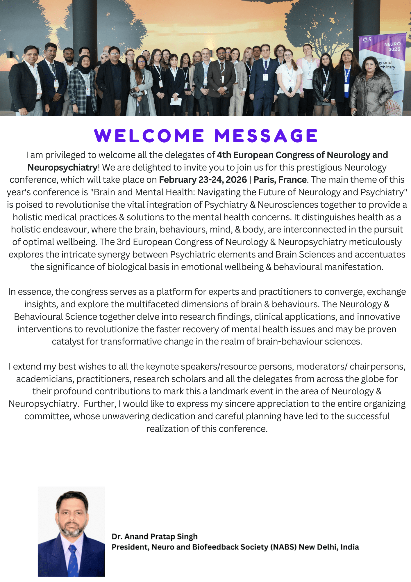 Neurology Conference 2026 | Psychiatry Congress | Neuro Congress